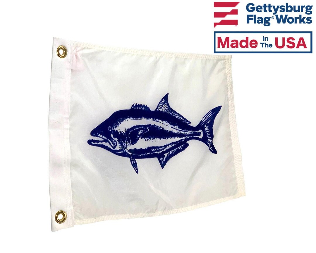 12x18" Bluefish Flag - Sport Fishing Boat Flag - Charter Boat Fishing ...