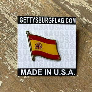 Spain Waving Flag Lapel Pin - Made in USA! - Etsy