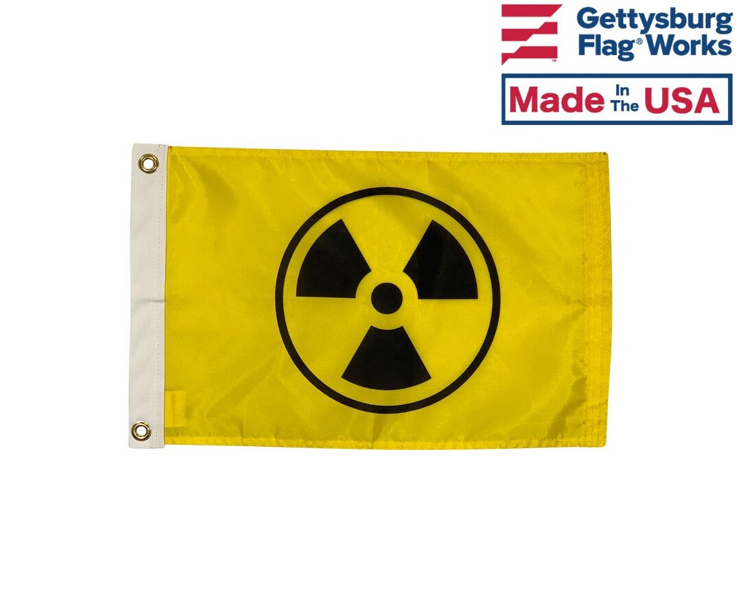 Nuclear Flag - Trefoil Radiation Symbol of Nuclear Energy Age - All ...