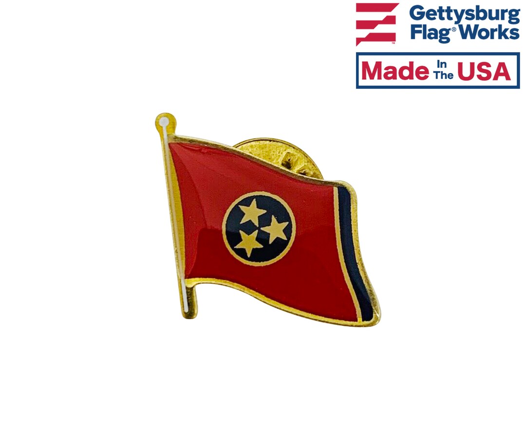 Tennessee State Flag Lapel Pin - Made in the USA! - Etsy