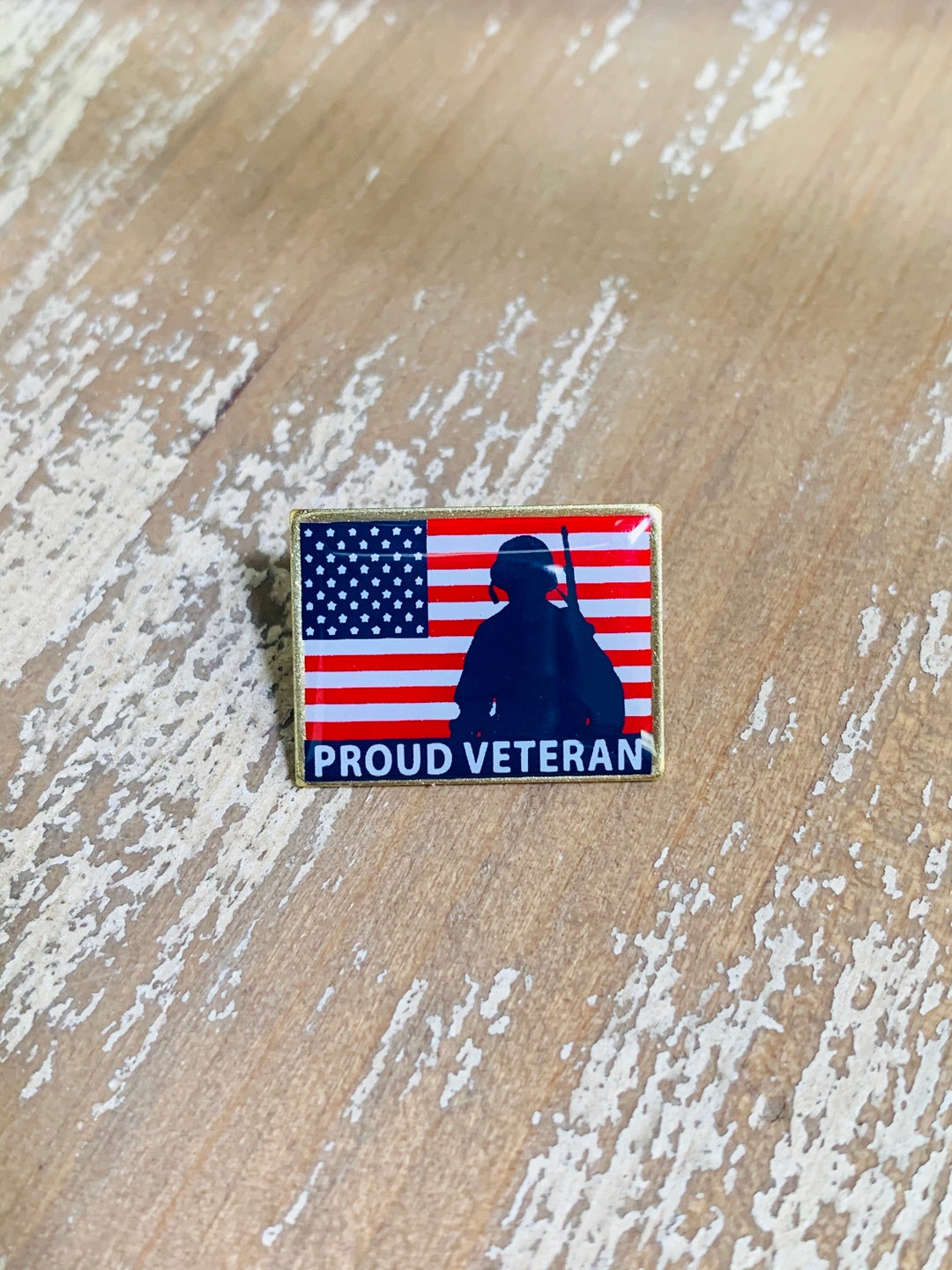 Proud Veteran American Flag Lapel Pin - Proudly Made in the USA! - Etsy