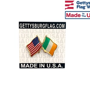 Double Waving Ireland & U.S. Lapel Pin - Made in USA! - Etsy
