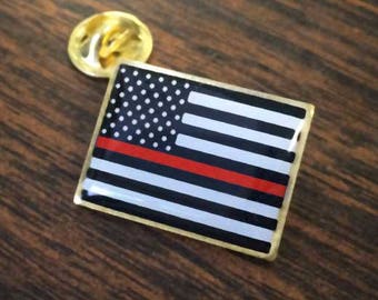 American Flag Lapel Pin rectangle Made in the USA | Etsy