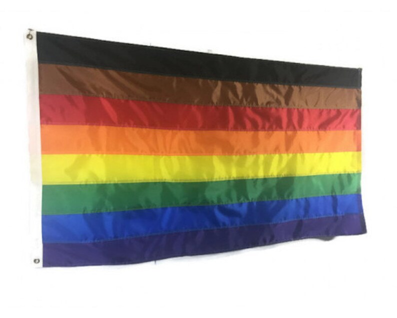 Philadelphia 8 Stripe Rainbow Pride Flag W/ Stitched Stripes - Etsy UK