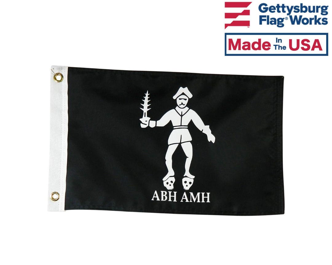 Black Bart Pirate Flag: Bartholomew Roberts Boat Flag - Marine Grade ...