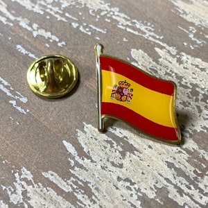 Spain Waving Flag Lapel Pin - Made in USA! - Etsy