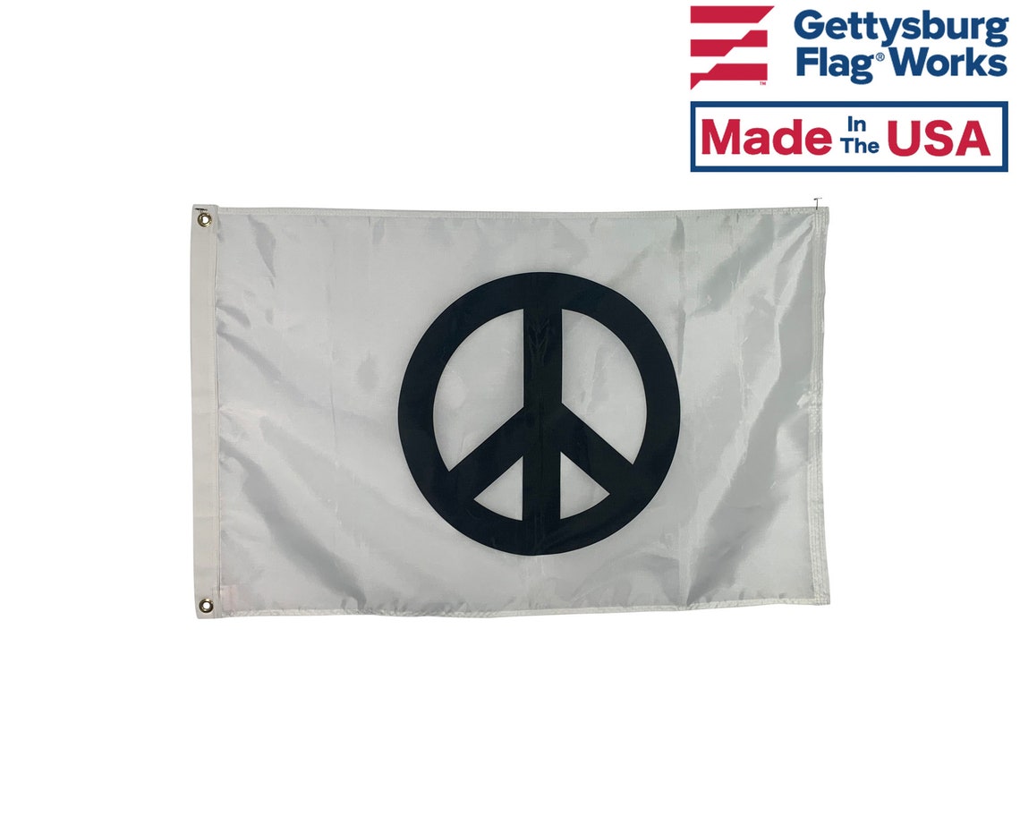 Classic Peace Sign Flag Sizes 12x18 2x3' and - Etsy