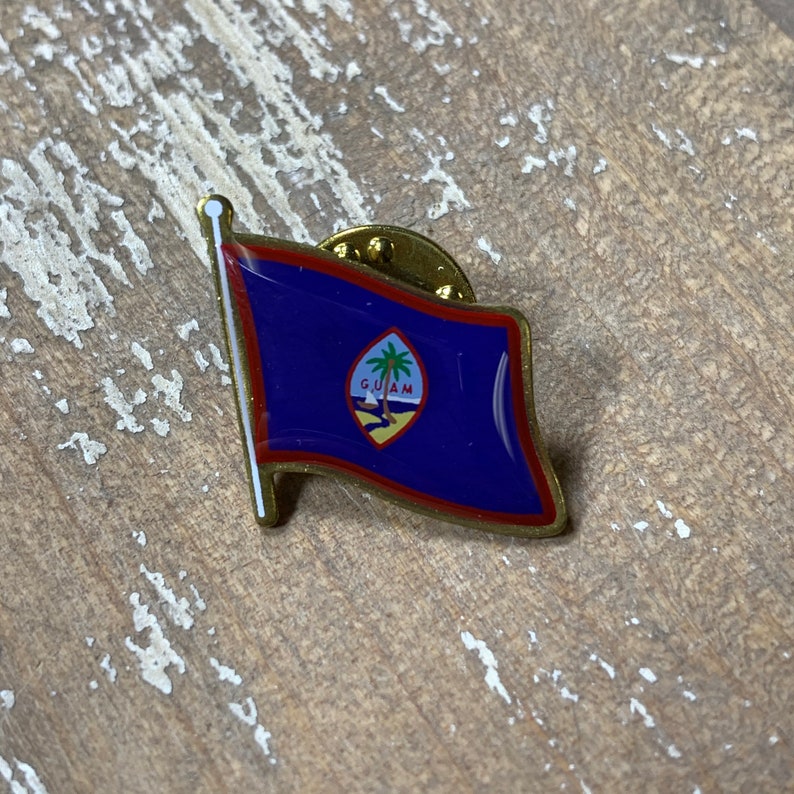 Guam Waving Flag Lapel Pin Made in USA | Etsy