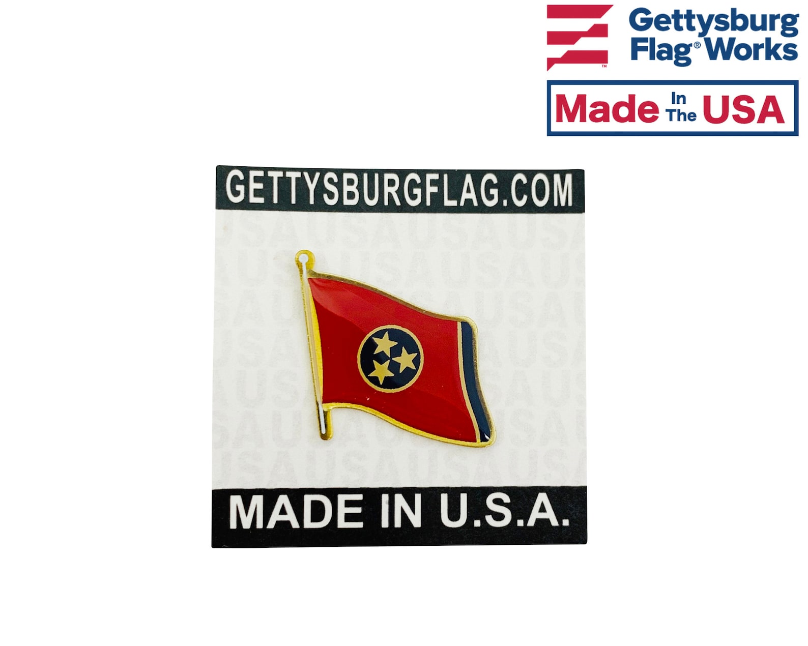 Tennessee State Flag Lapel Pin - Made in the USA! - Etsy