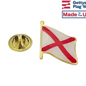 Alabama State Flag Lapel Pin - Made in the USA! - Etsy
