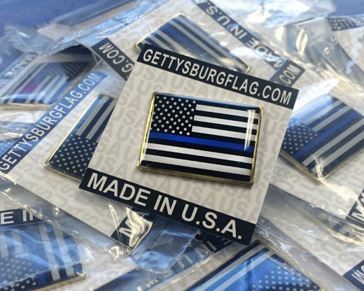 Thin Blue Line USA Rectangle Flag Lapel Pin Made in the USA | Etsy
