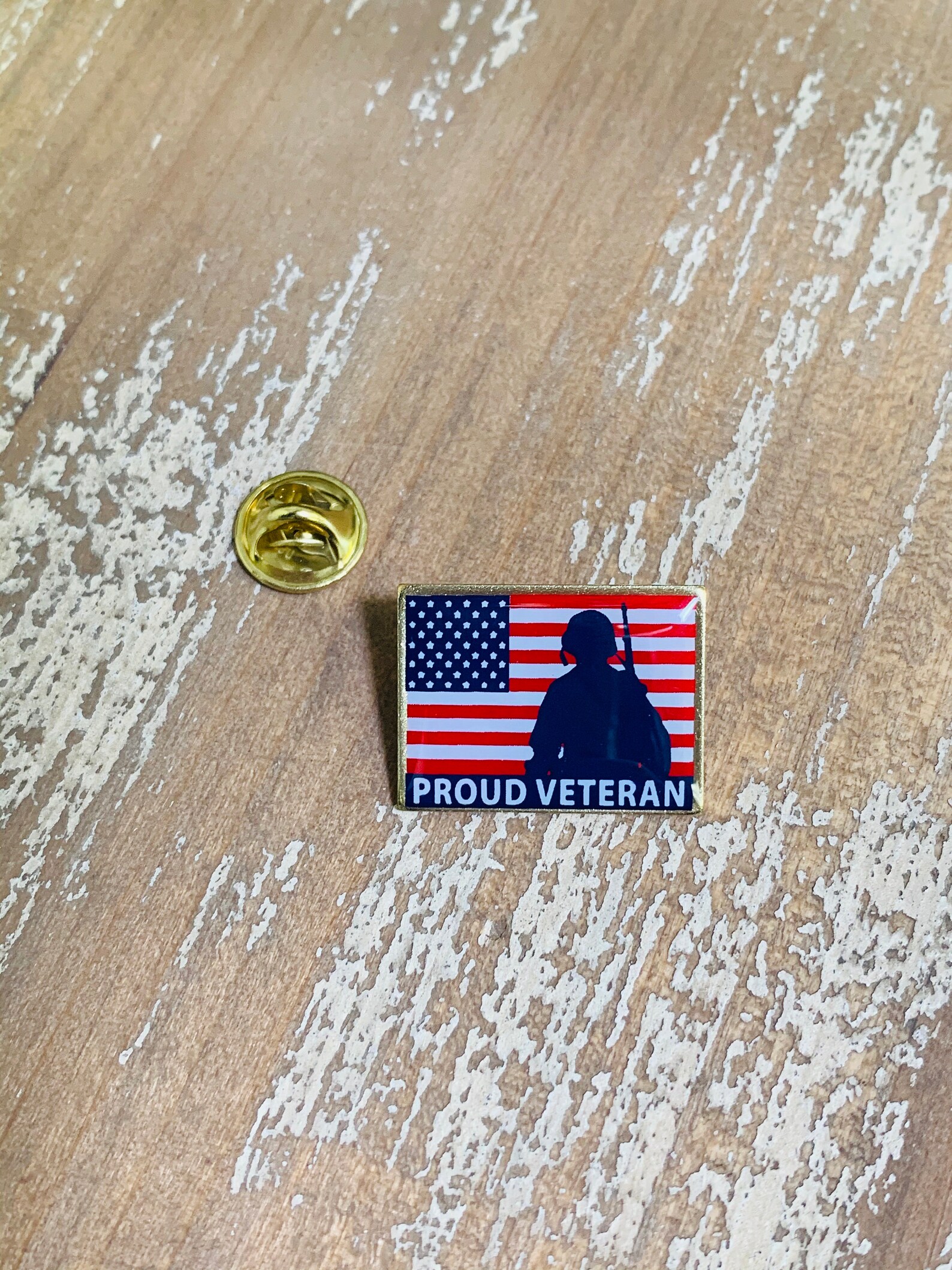 Proud Veteran American Flag Lapel Pin - Proudly Made in the USA! - Etsy