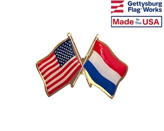 Netherlands Waving Flag Lapel Pin Made in USA | Etsy