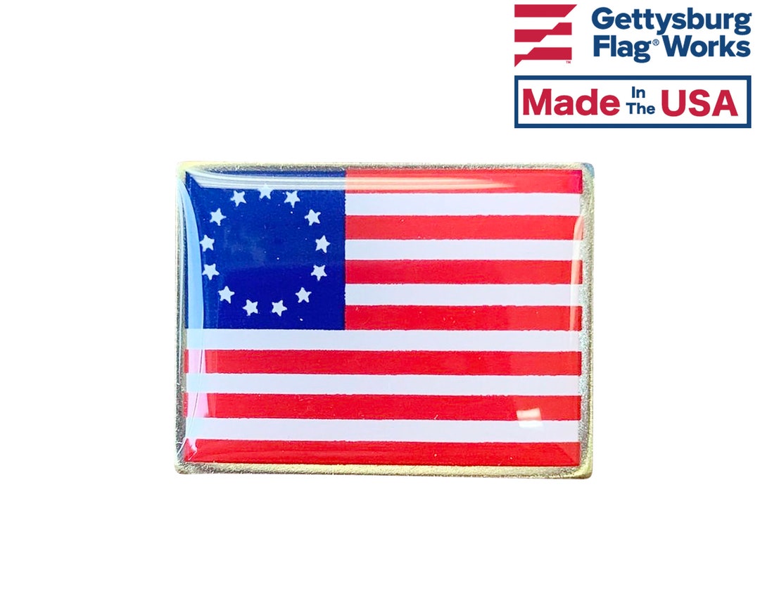 Betsy Ross Rectangle Flag Lapel Pin - Proudly Made in the USA! - Etsy
