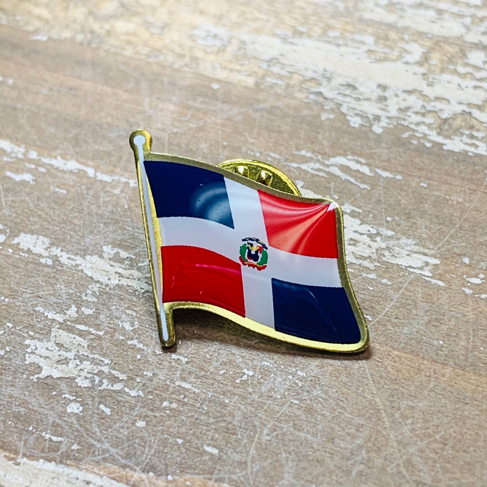 Dominican Republic Waving Flag Lapel Pin Made in USA | Etsy