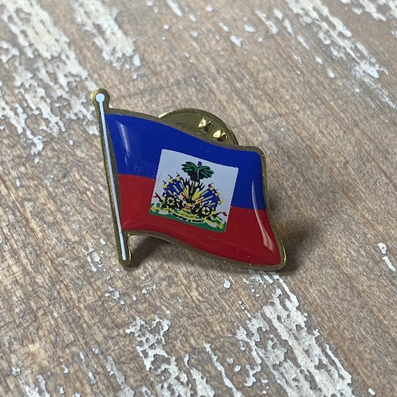Haiti Waving Flag Lapel Pin Made in USA | Etsy