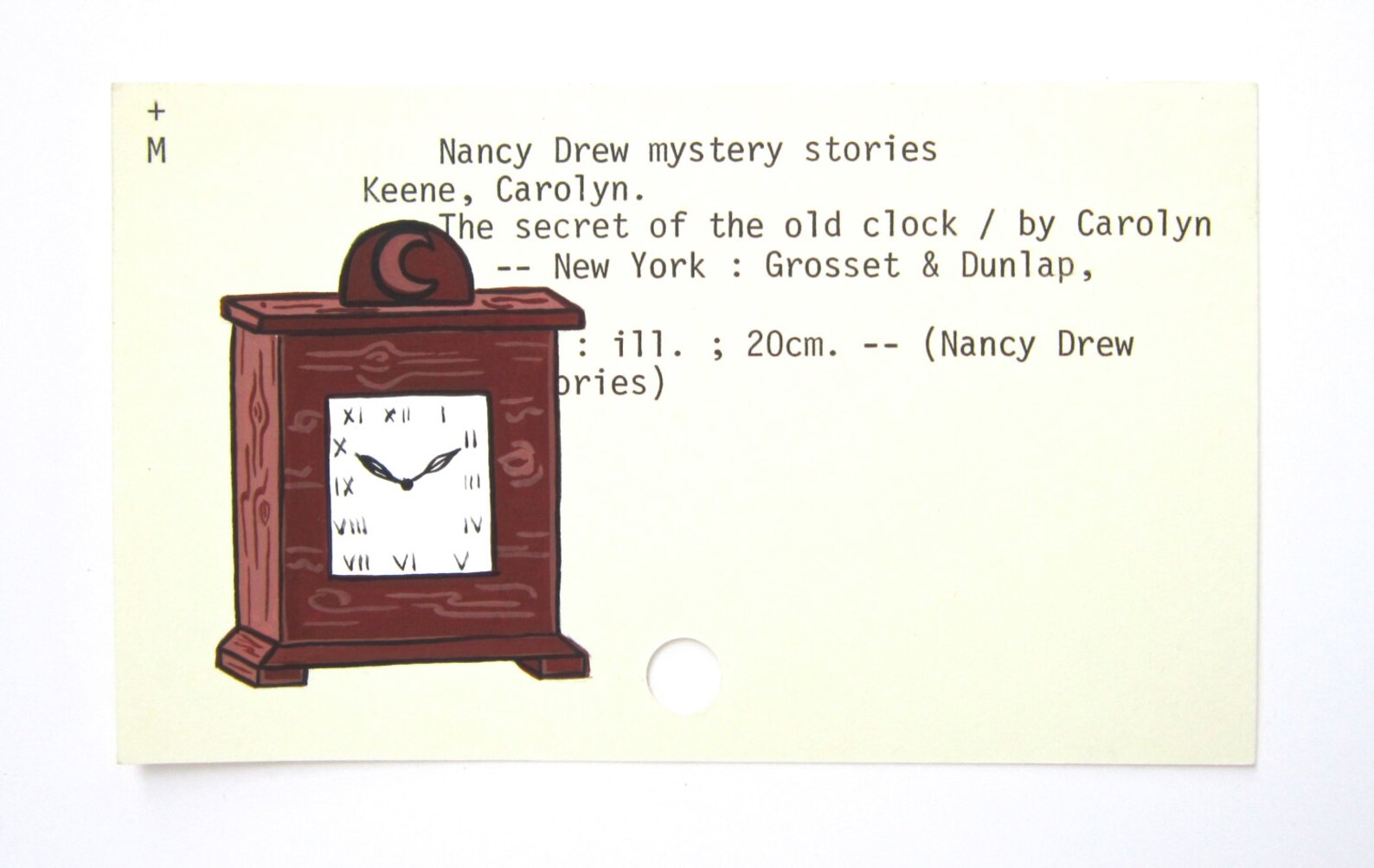 Nancy Drew Library Card Art the Secret of the Old Clock | Etsy