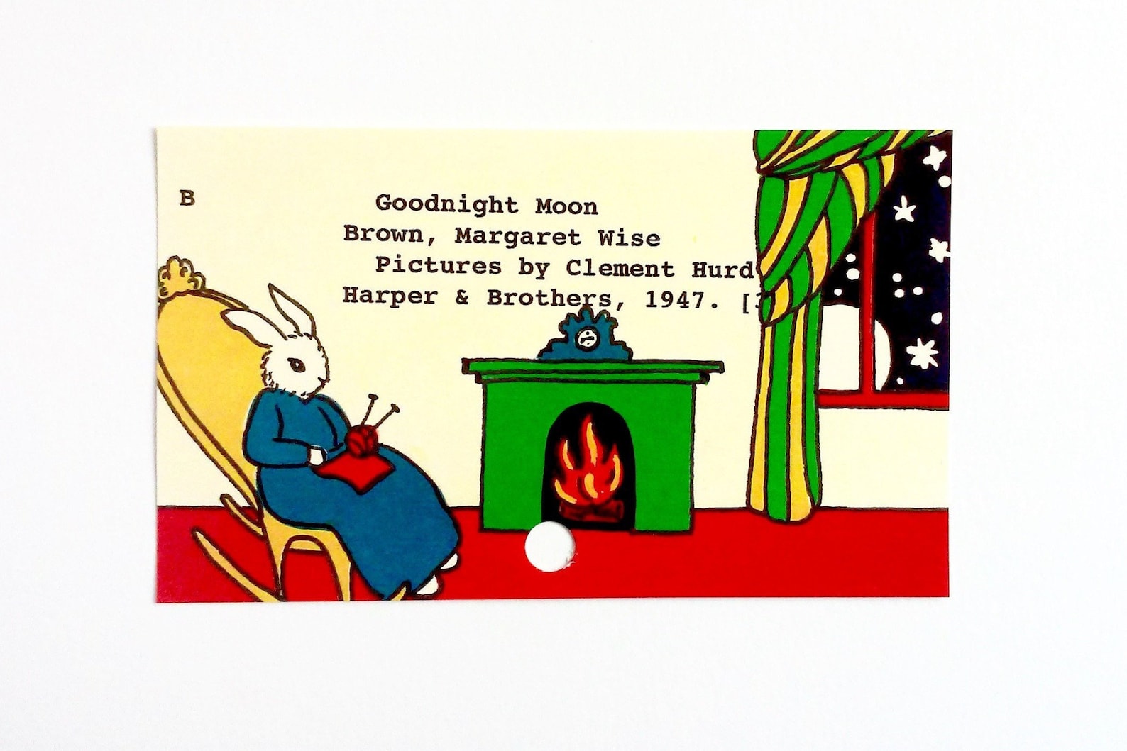 Goodnight Moon Library Card Art Print - Print of My Painting - Etsy