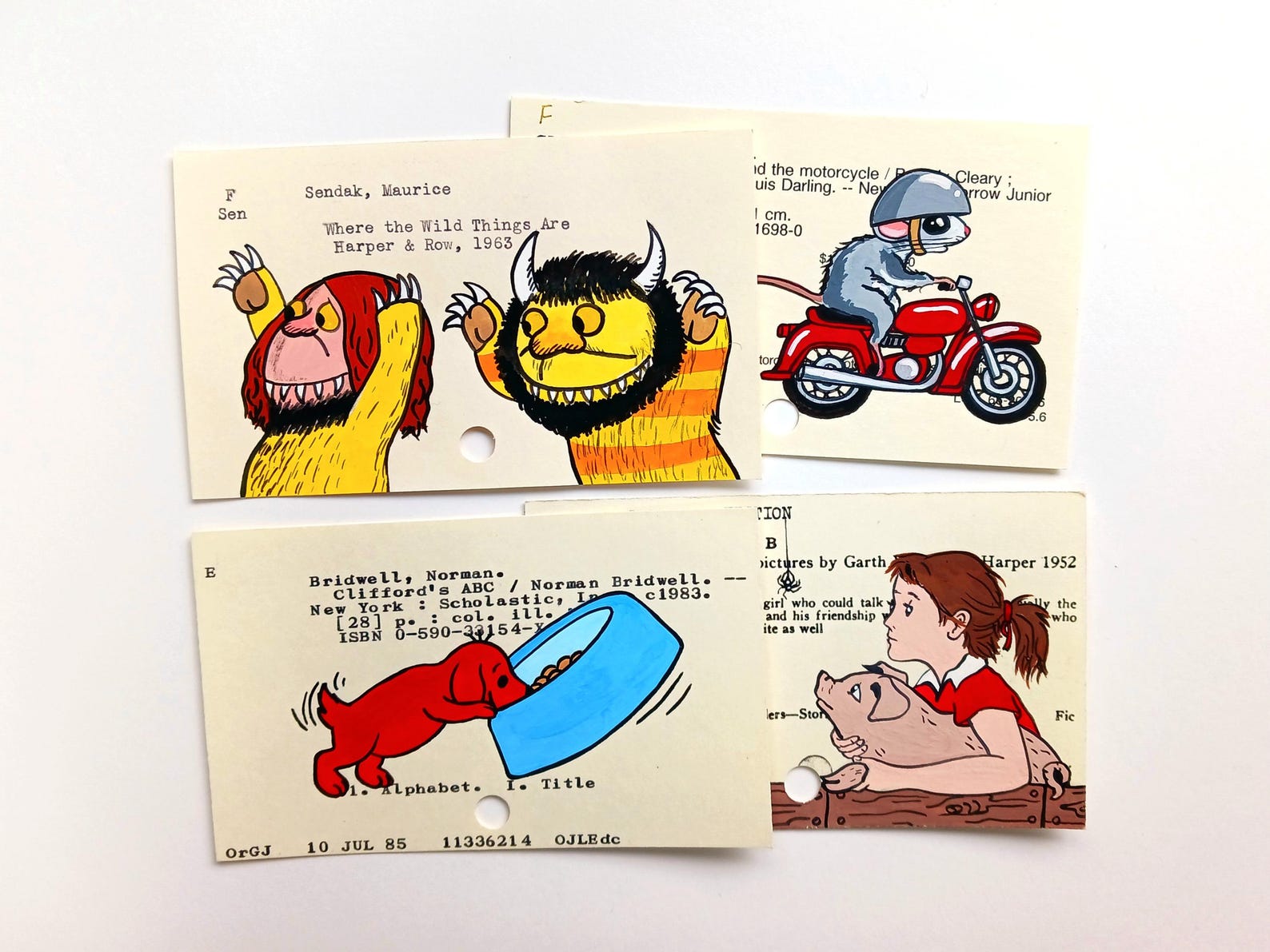 Babar Library Card Art - Print of My Painting of Babar and Celeste on ...