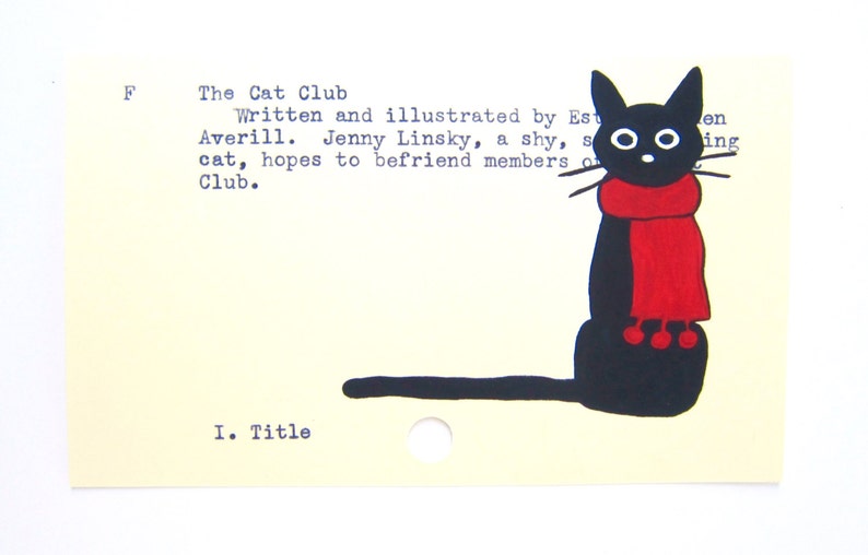 Jenny Linsky Library Card Art - Print of My Painting of Jenny Linsky ...