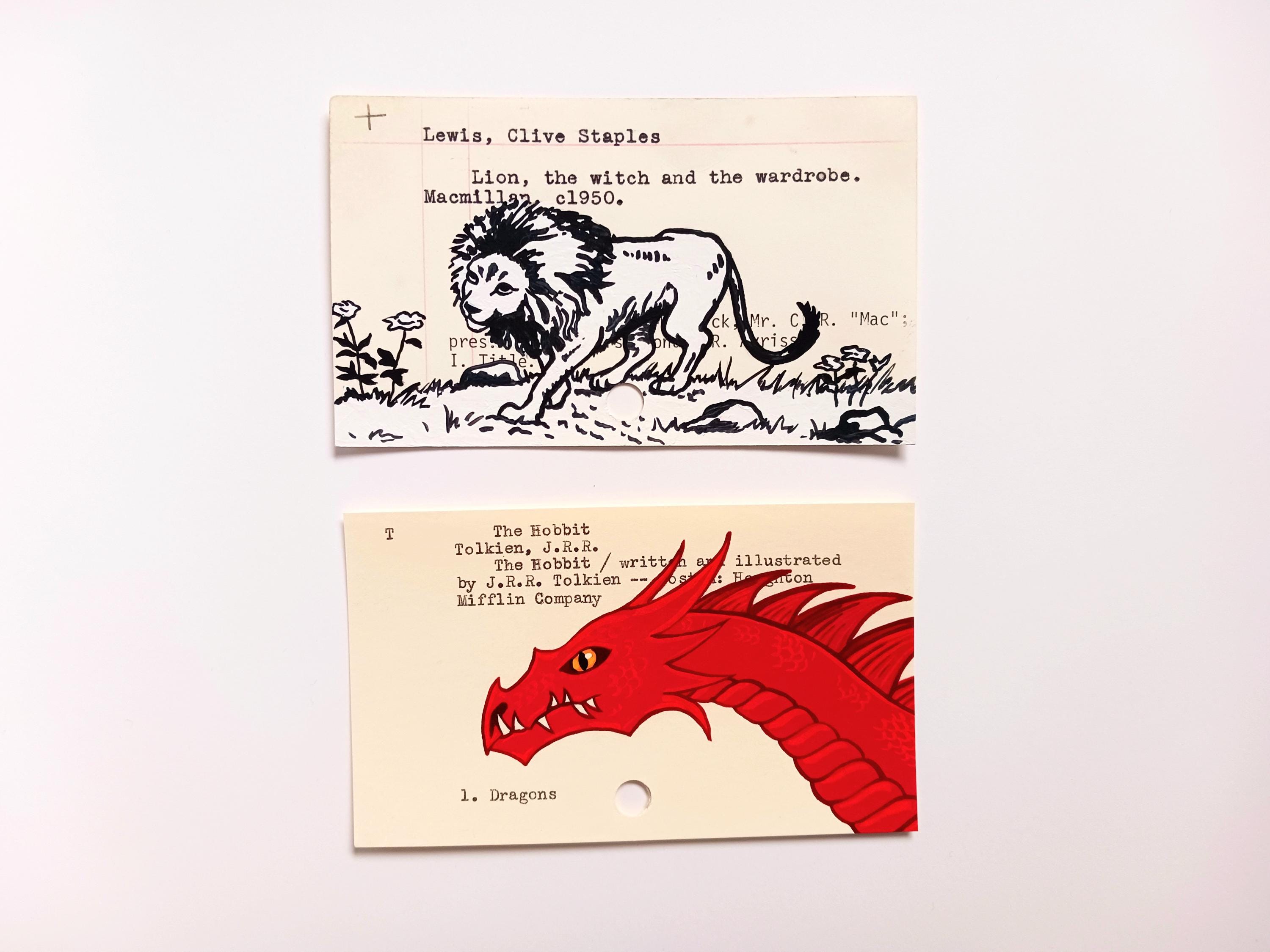The Lion, the Witch and the Wardrobe Library Card Art - Print of My ...