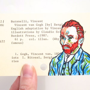 Vincent Van Gogh Library Card Art - Print of My Painting of a Portrait ...