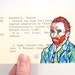 Vincent Van Gogh Library Card Art - Print of My Painting of a Portrait ...