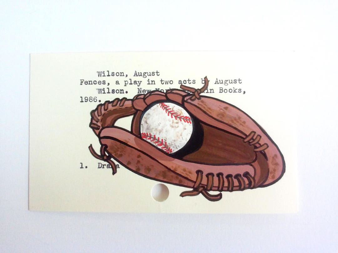 Fences by August Wilson - Print of My Painting on Fences Library Card ...