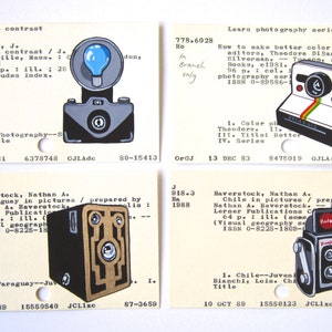 Vintage Camera Library Card Art - Print of My Painting of Kodak Duaflex ...