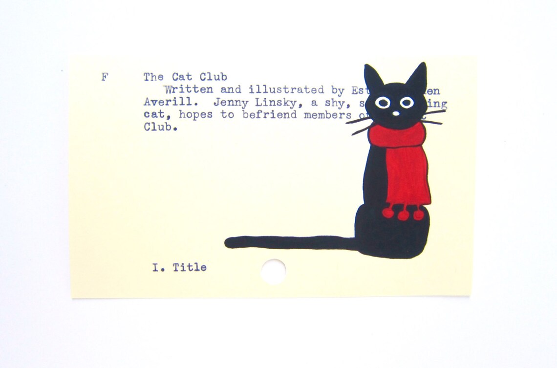 Jenny Linsky Library Card Art - Print of My Painting of Jenny Linsky ...