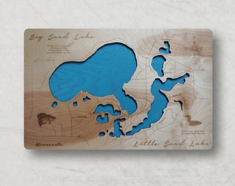 Minnesota Lake Map Lida - Etsy