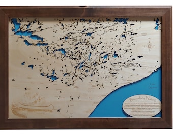 Boundary Waters Map | Etsy