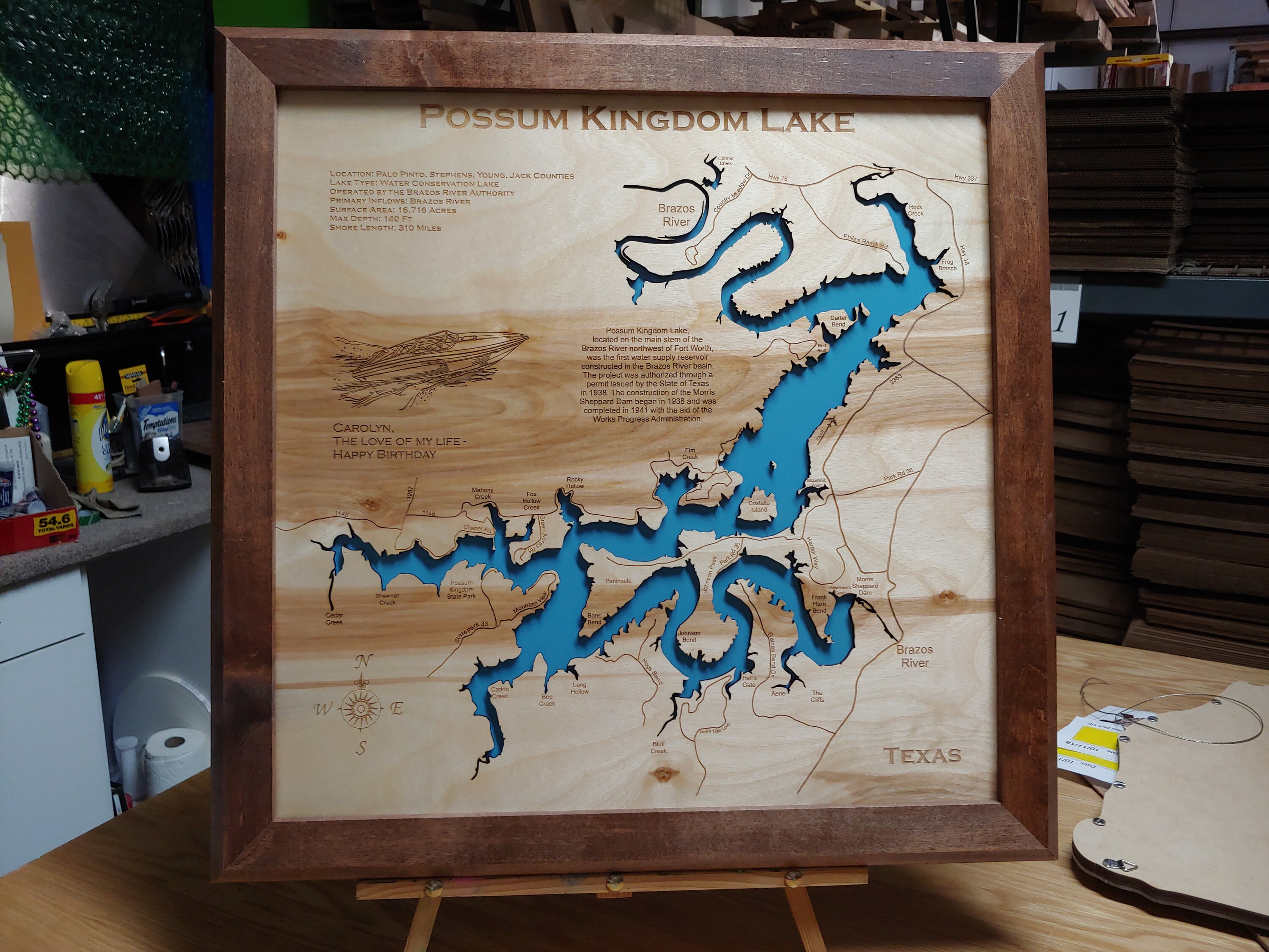 Possum Kingdom Lake Map