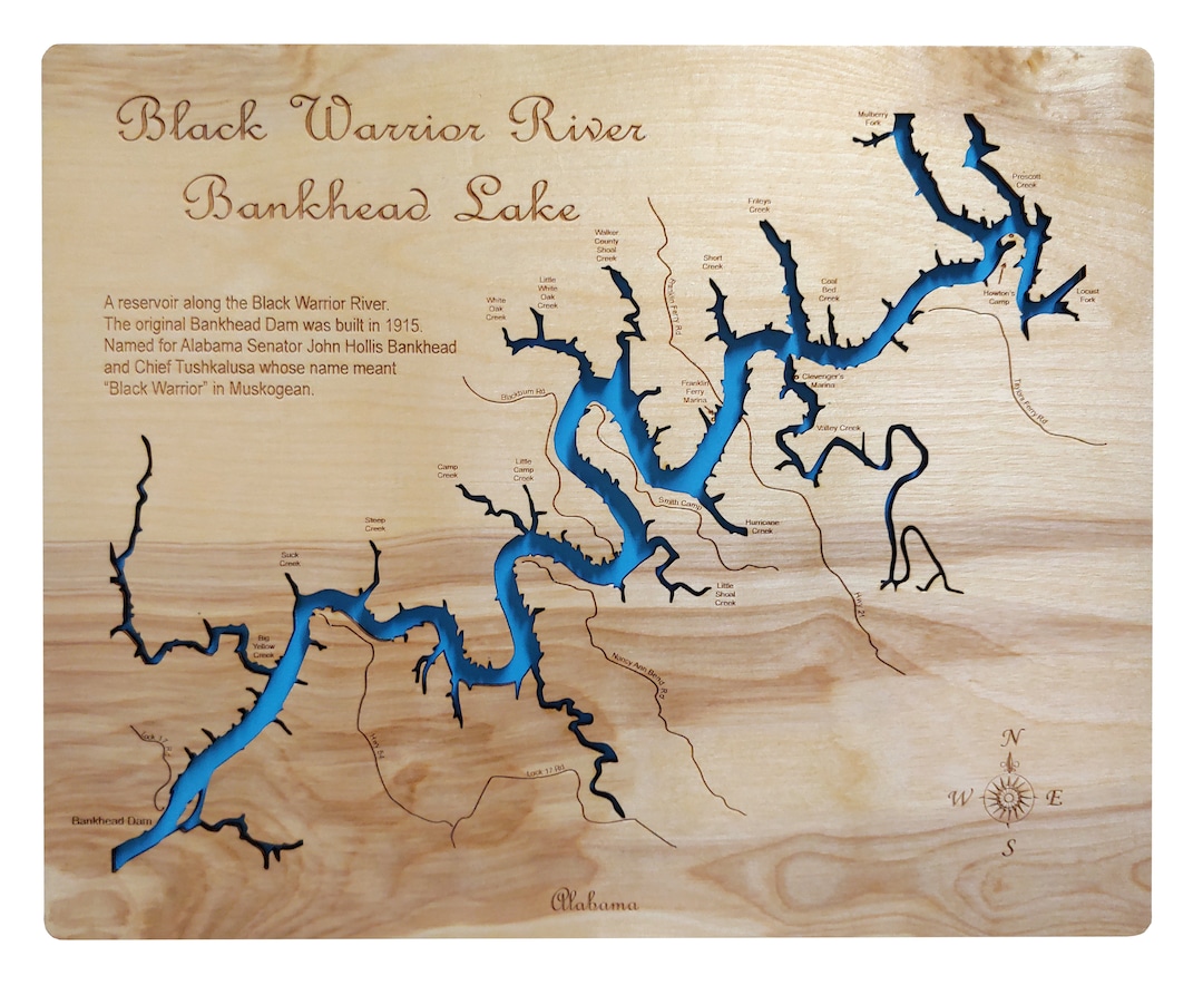 Bankhead Lake in Jefferson, Tuscaloosa and Walker Counties, Alabama ...