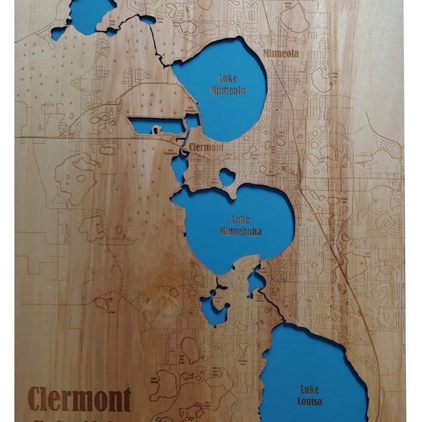 Clermont Chain of Lakes Map - Etsy