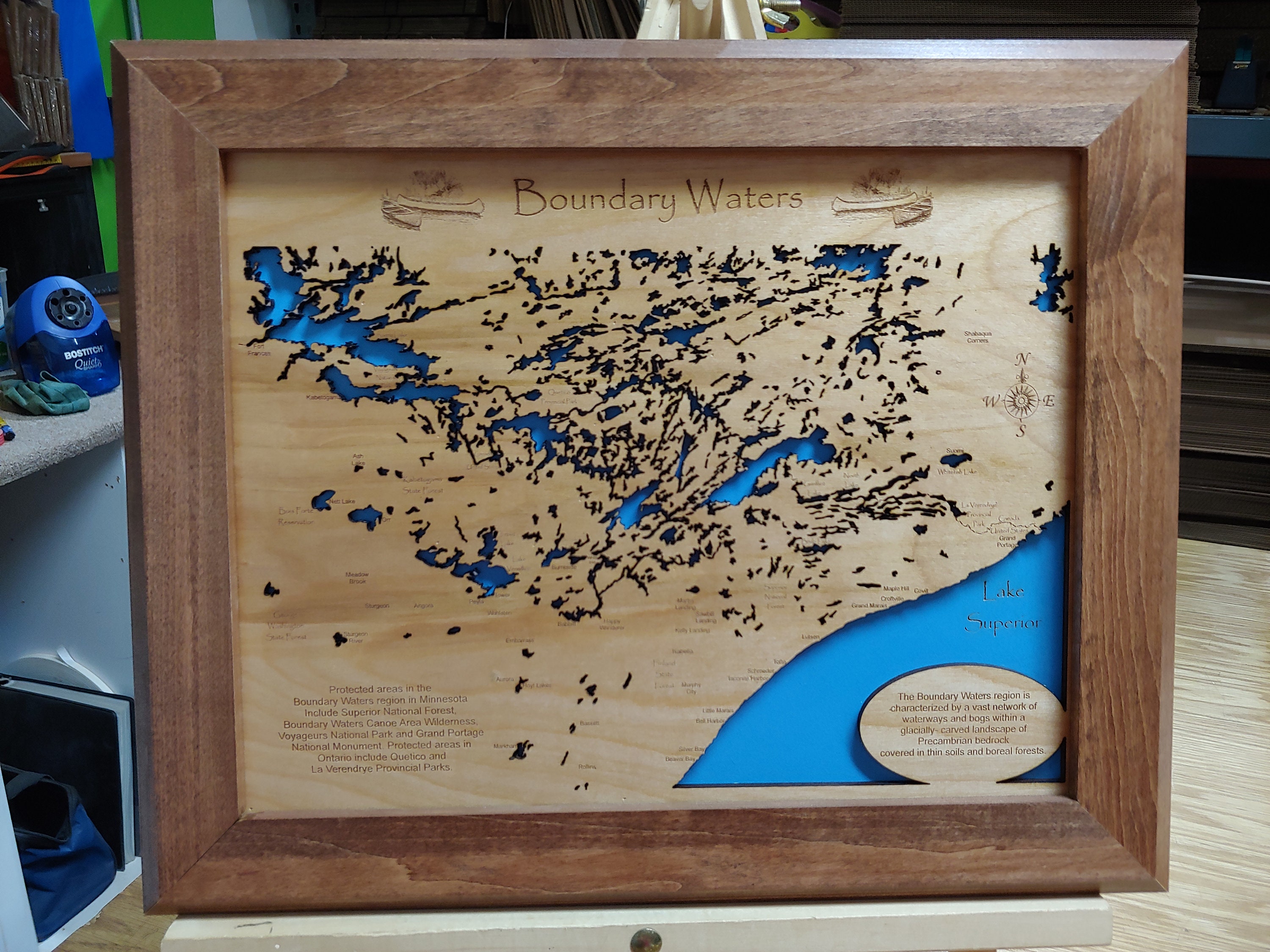 Boundary Waters on US and Canadian Border - Precision Laser Cut ...