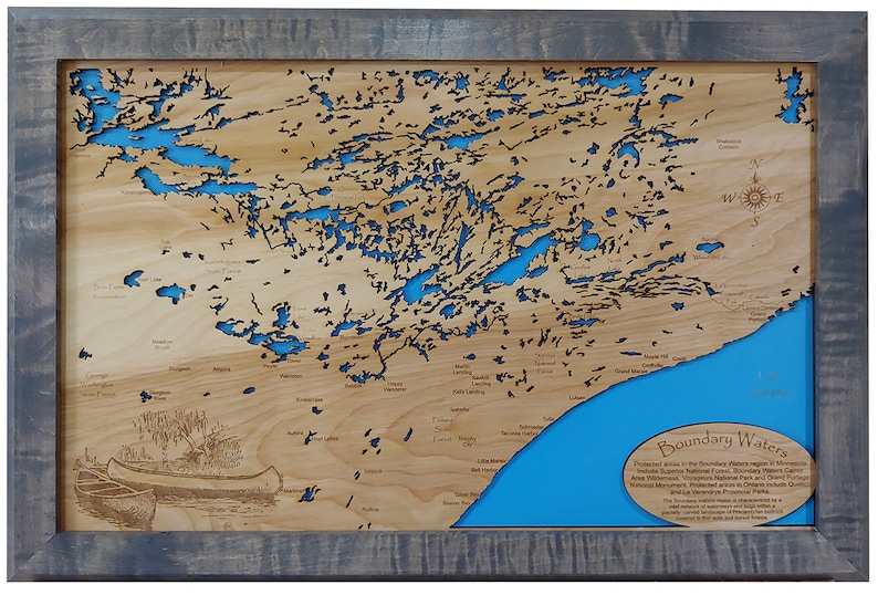 Boundary Waters on US and Canadian Border - Precision Laser Cut ...