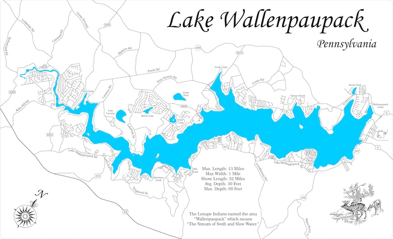 Lake Wallenpaupack Pennsylvania Precision Laser - Etsy
