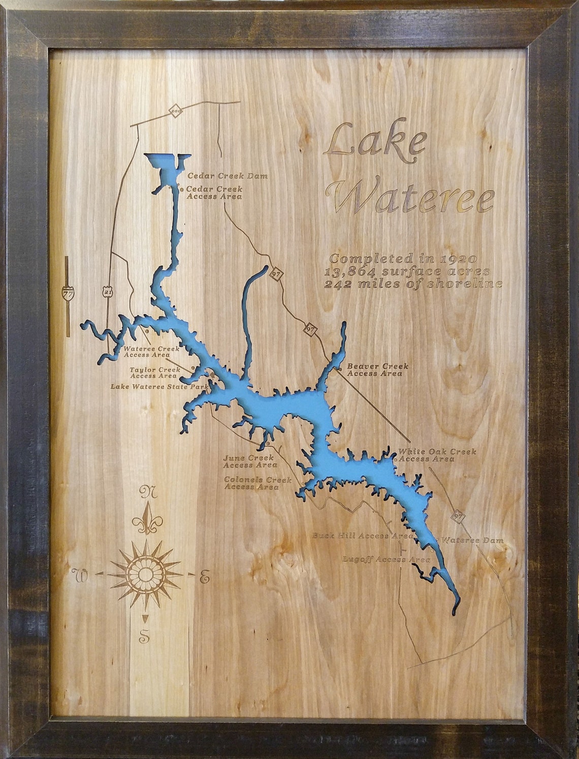 Lake Wateree in Kershaw Fairfield and Lancaster Counties - Etsy