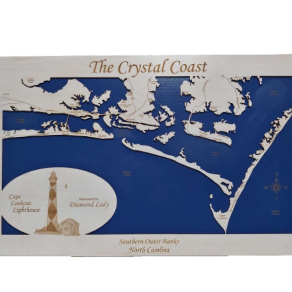 Crystal Coast Map Svg - Etsy