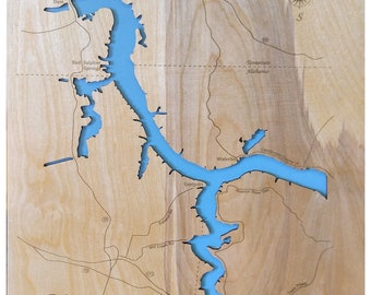 Pickwick Lake Map - Etsy