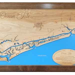 Ocean Isle Beach, North Carolina - Precision Laser Cut/engraved Wood ...