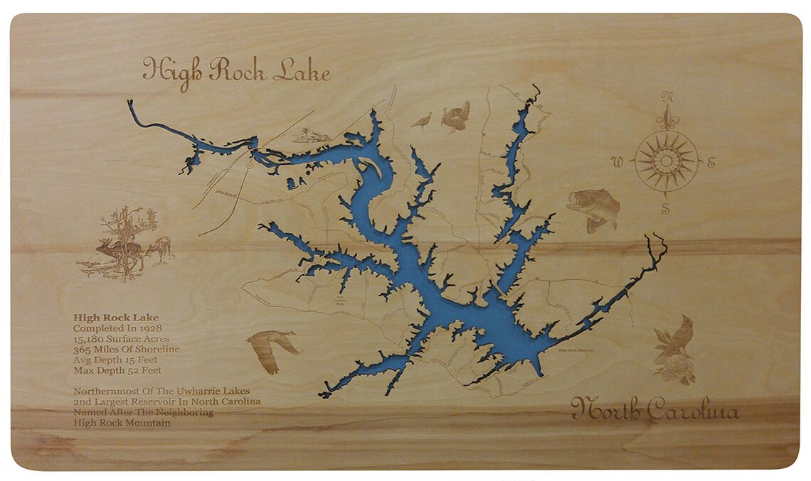 High Rock Lake in Davidson and Rowan Counties North Carolina | Etsy