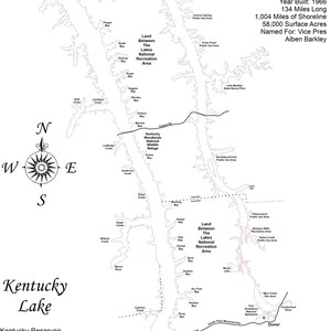 Lake Barkley, KY and Kentucky Lake, TN - Precision Laser Cut/engraved ...