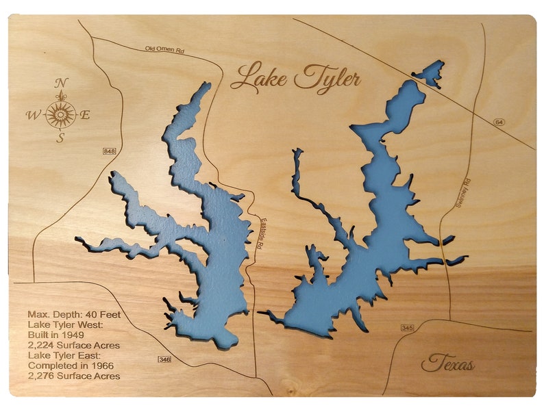 Lake Tyler West and Lake Tyler East in Smith County, Texas - Precision ...
