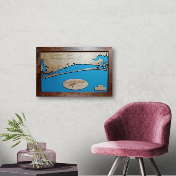 Emerald Isle Nc Map - Etsy