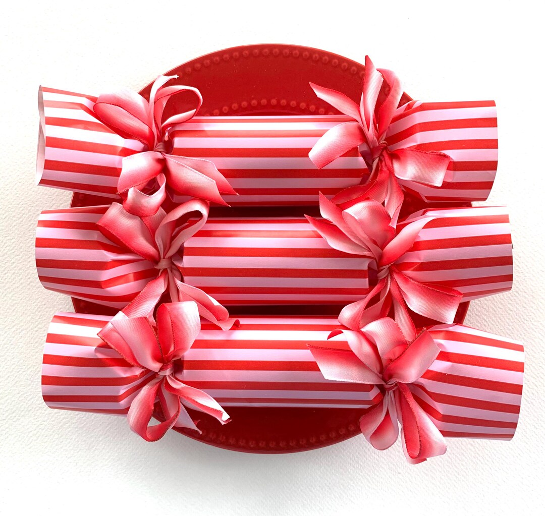Candy Striped Party Crackers Set of 6 - Etsy