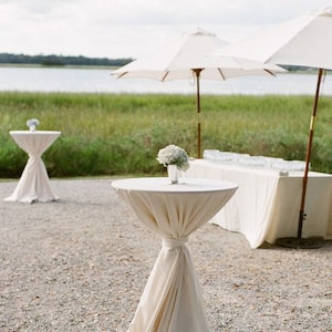 Ivory Tablecloth, Cocktail,highboy, 120" & 132" Round, 90"x156", 108" X ...