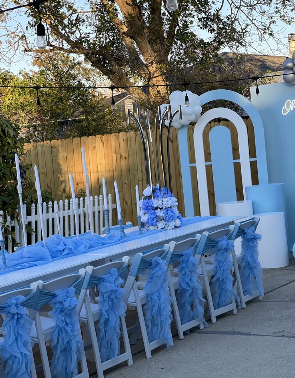 Chair Covers, Baby Blue, Dusty Blue, Navy, Icy Blue, Royal, Mothers Day ...
