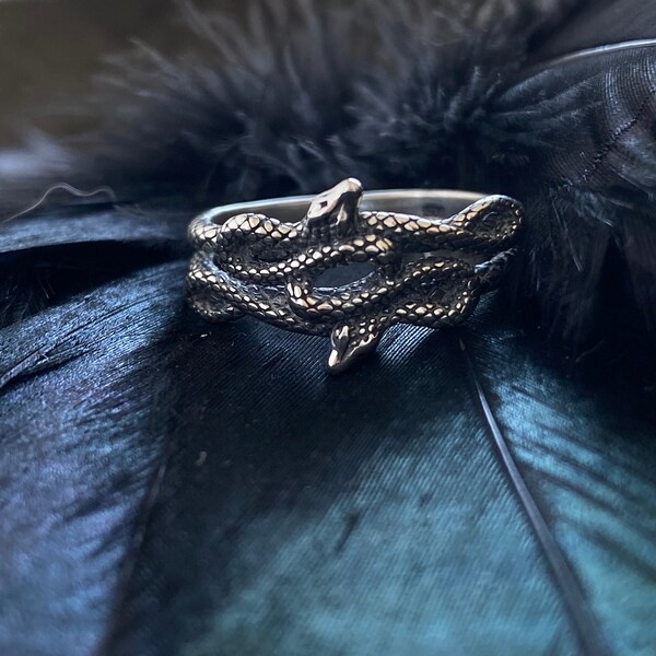 Silver Snake Ring - Etsy